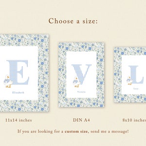 Custom Printable Initial Wall Art: an Illustrated Name Print for Your ...