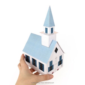 New England Paper Village: a Printable Miniature Church PDF | Etsy