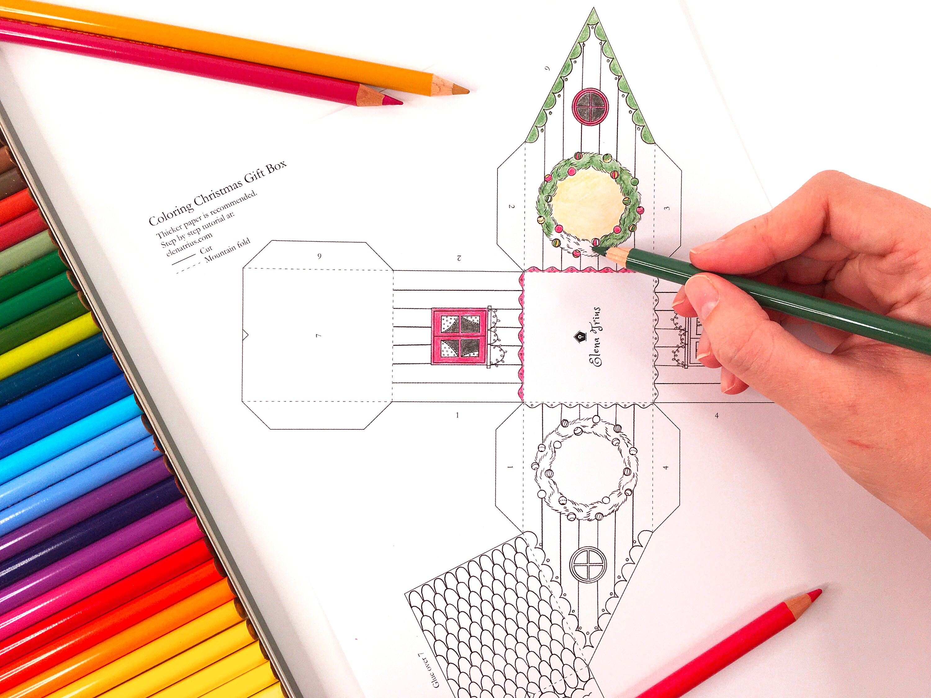 Printable Christmas Ornament: Print and Assemble This Colorable Gift ...