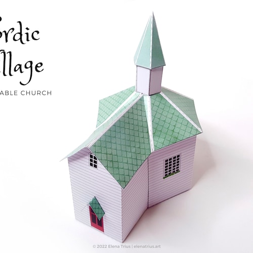 New England Paper Village: a Printable Miniature Church PDF - Etsy