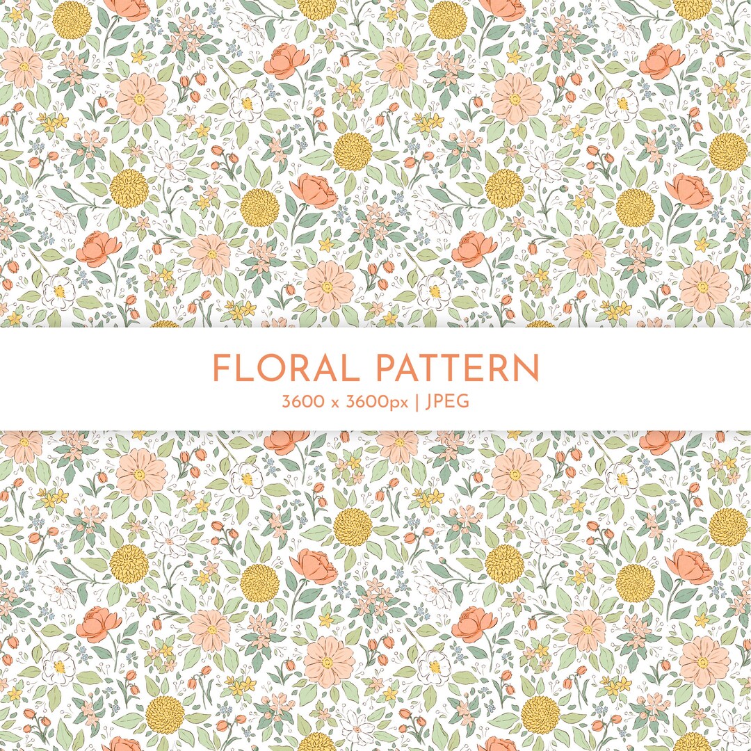 Ditsy Floral Seamless Pattern: a Liberty Style Fabric Design of Tiny ...