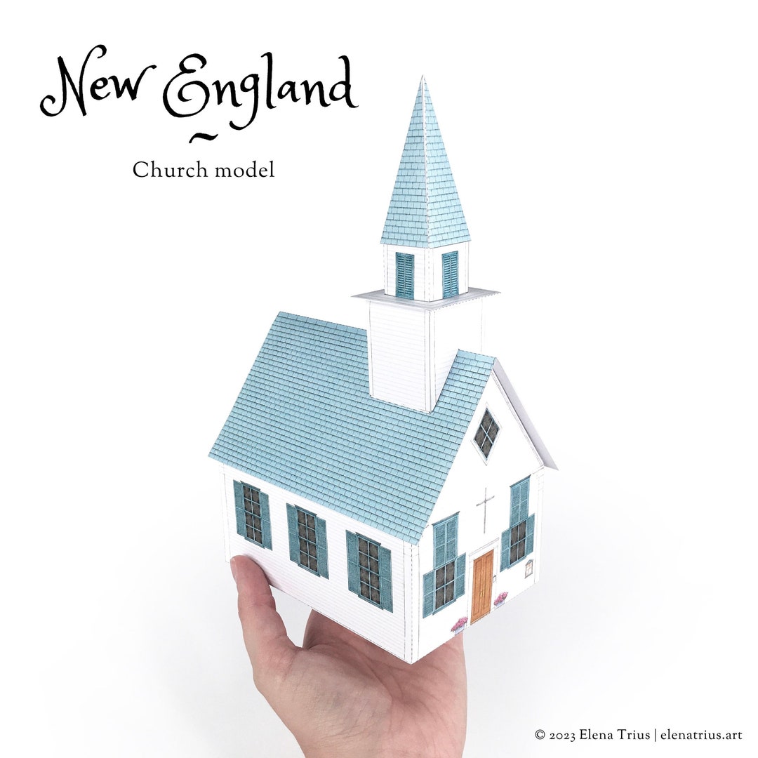 New England Paper Village: a Printable Miniature Church (PDF Download ...