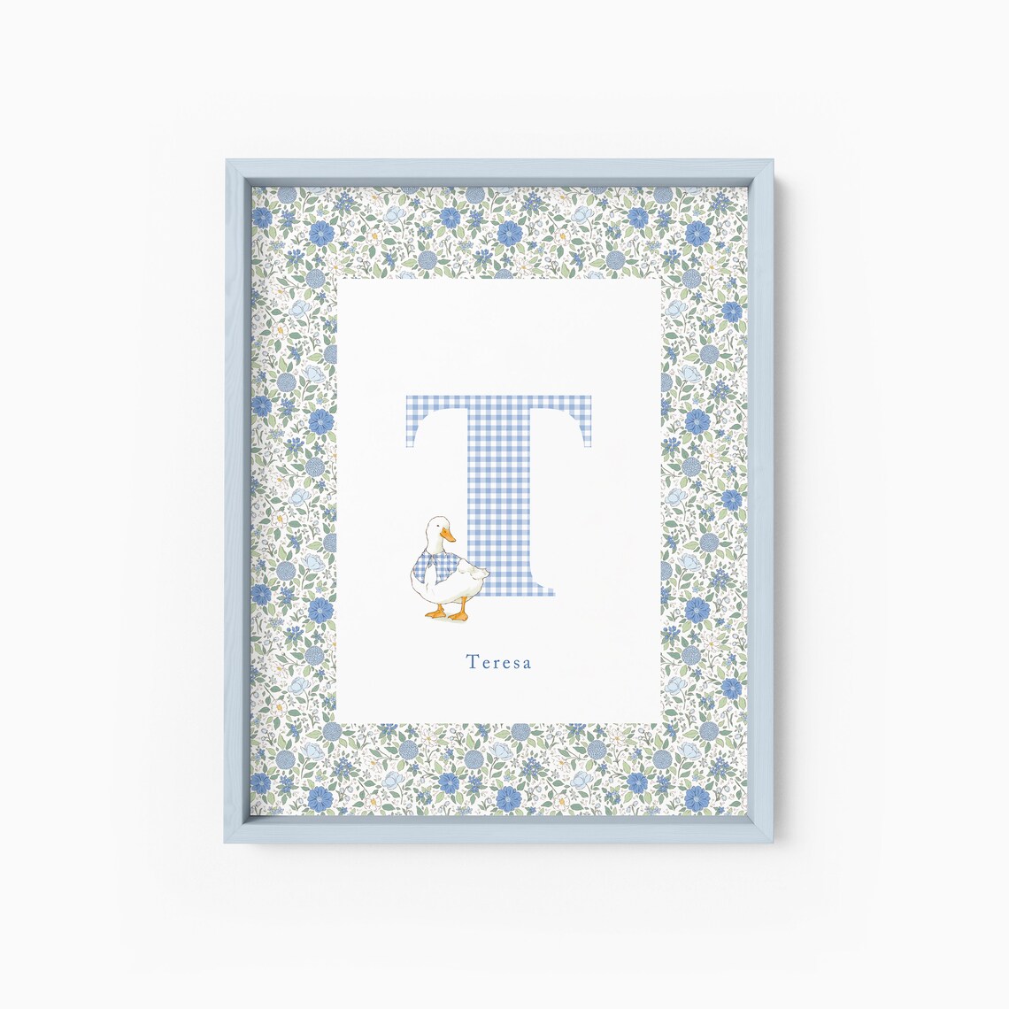 Custom Printable Initial Wall Art: an Illustrated Name Print for Your ...