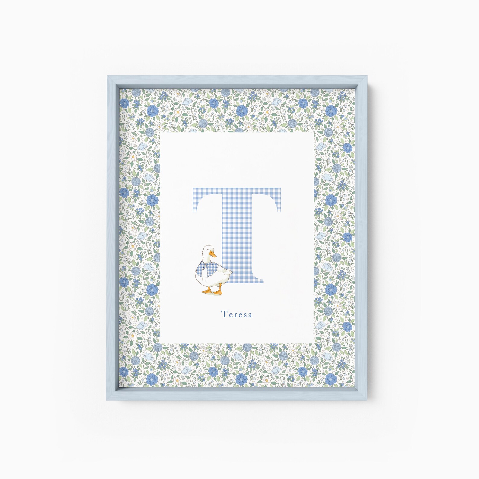 Custom Printable Initial Wall Art: an Illustrated Name Print for Your ...