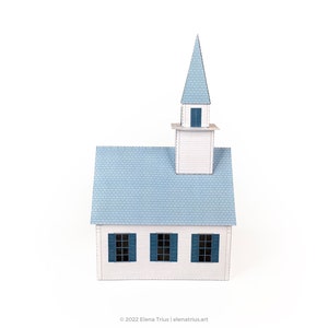 New England Paper Village: a Printable Miniature Church PDF | Etsy