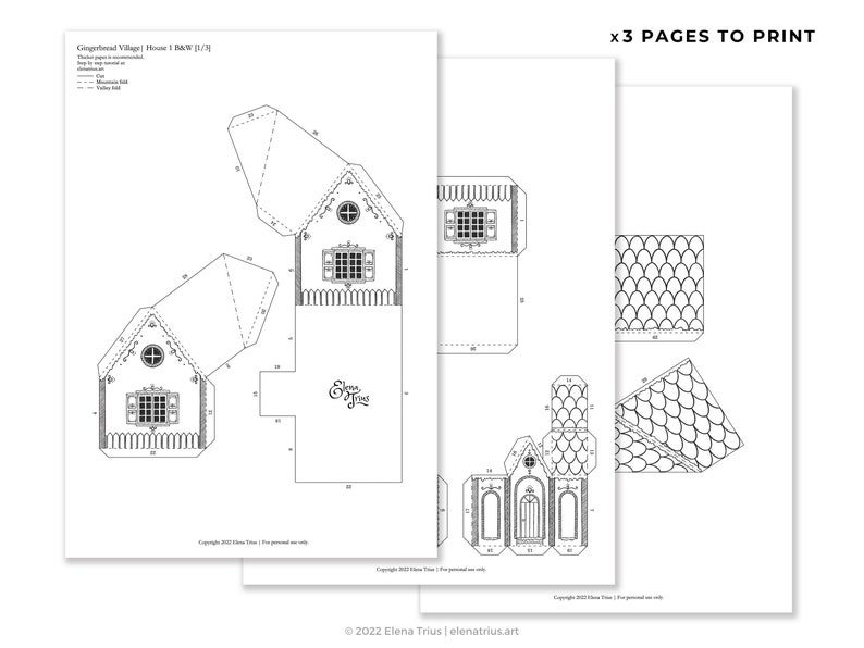 Printable Gingerbread House: a Colorable DIY Christmas Ornament PDF ...