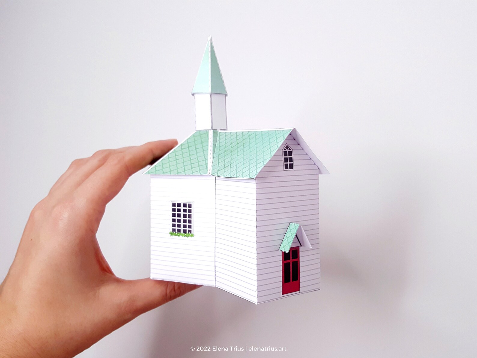 Nordic Village Paper Model: a Printable Miniature Church (PDF Download ...
