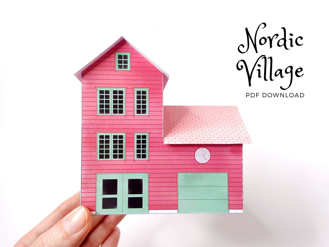 Nordic Village Paper Model: a Printable Miniature Town Hall (PDF ...