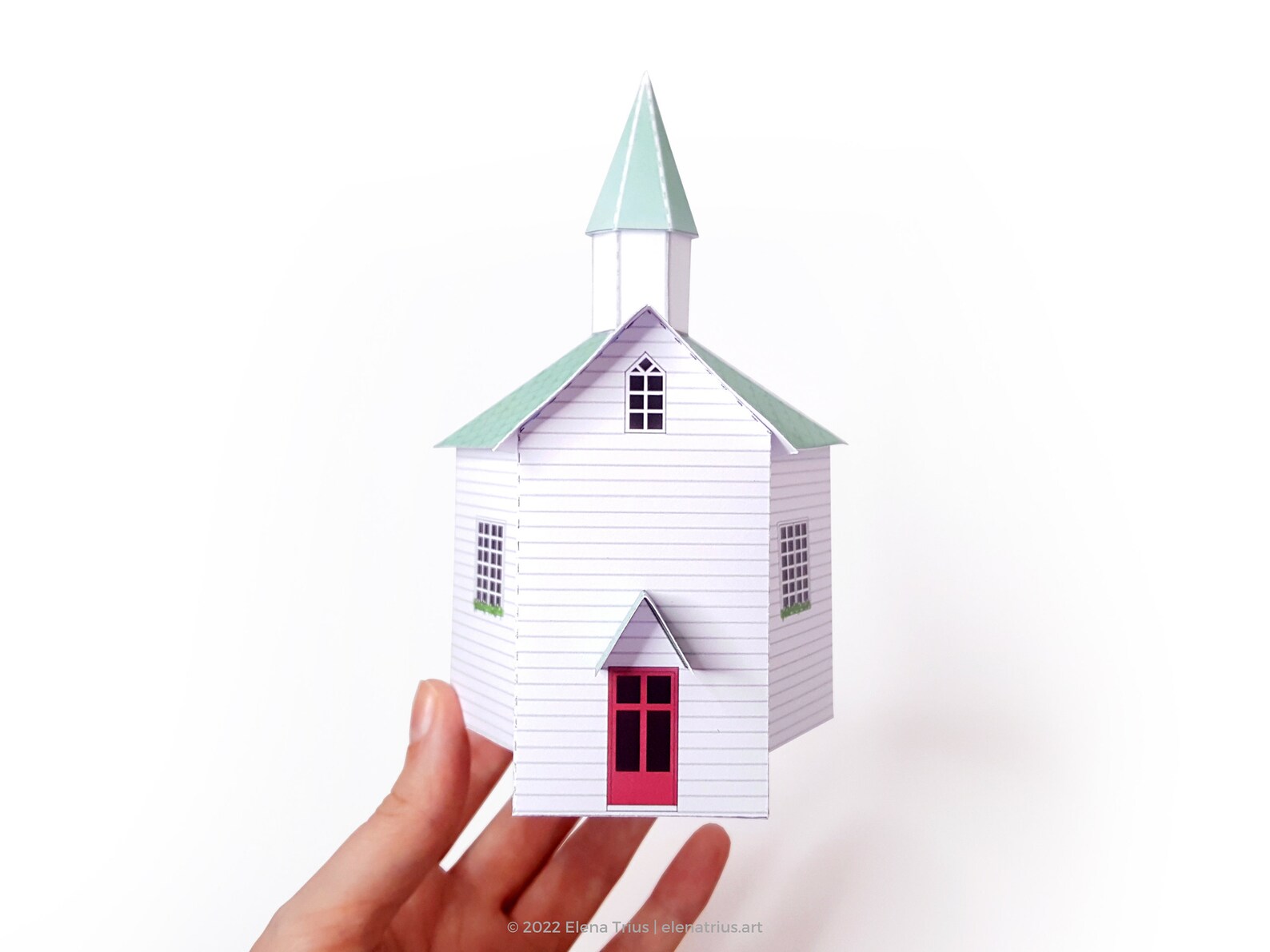 Nordic Village Paper Model: a Printable Miniature Church (PDF Download ...
