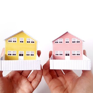 Nordic Village Paper Models: a Set of Two Printable Miniature | Etsy