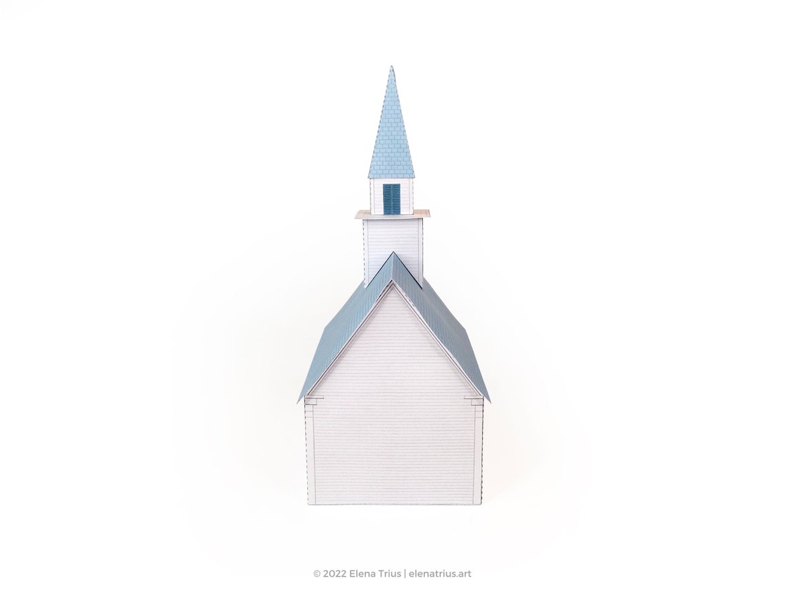 New England Paper Village: a Printable Miniature Church PDF - Etsy