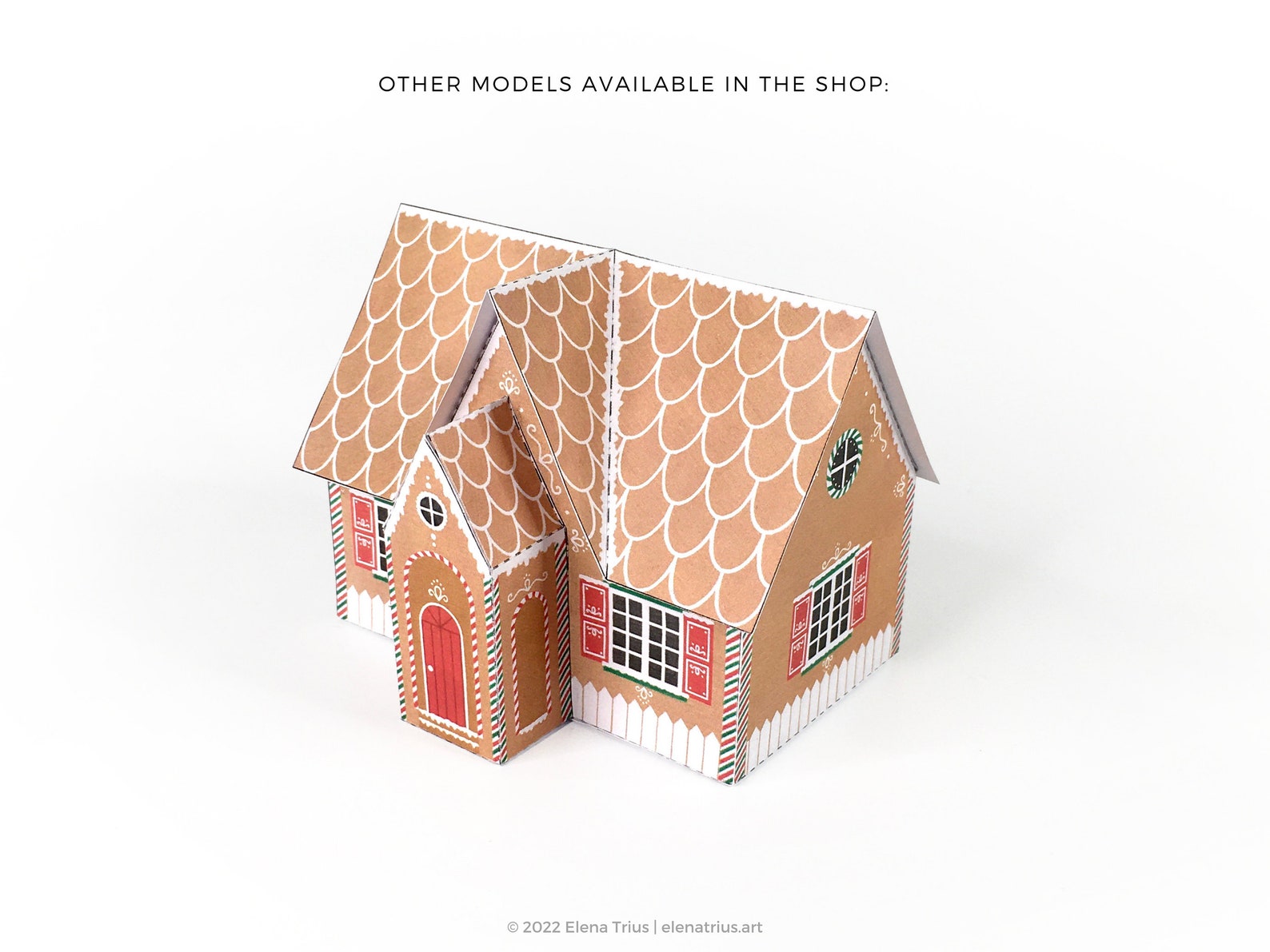 Printable Gingerbread House: a Colorable DIY Christmas Ornament PDF ...