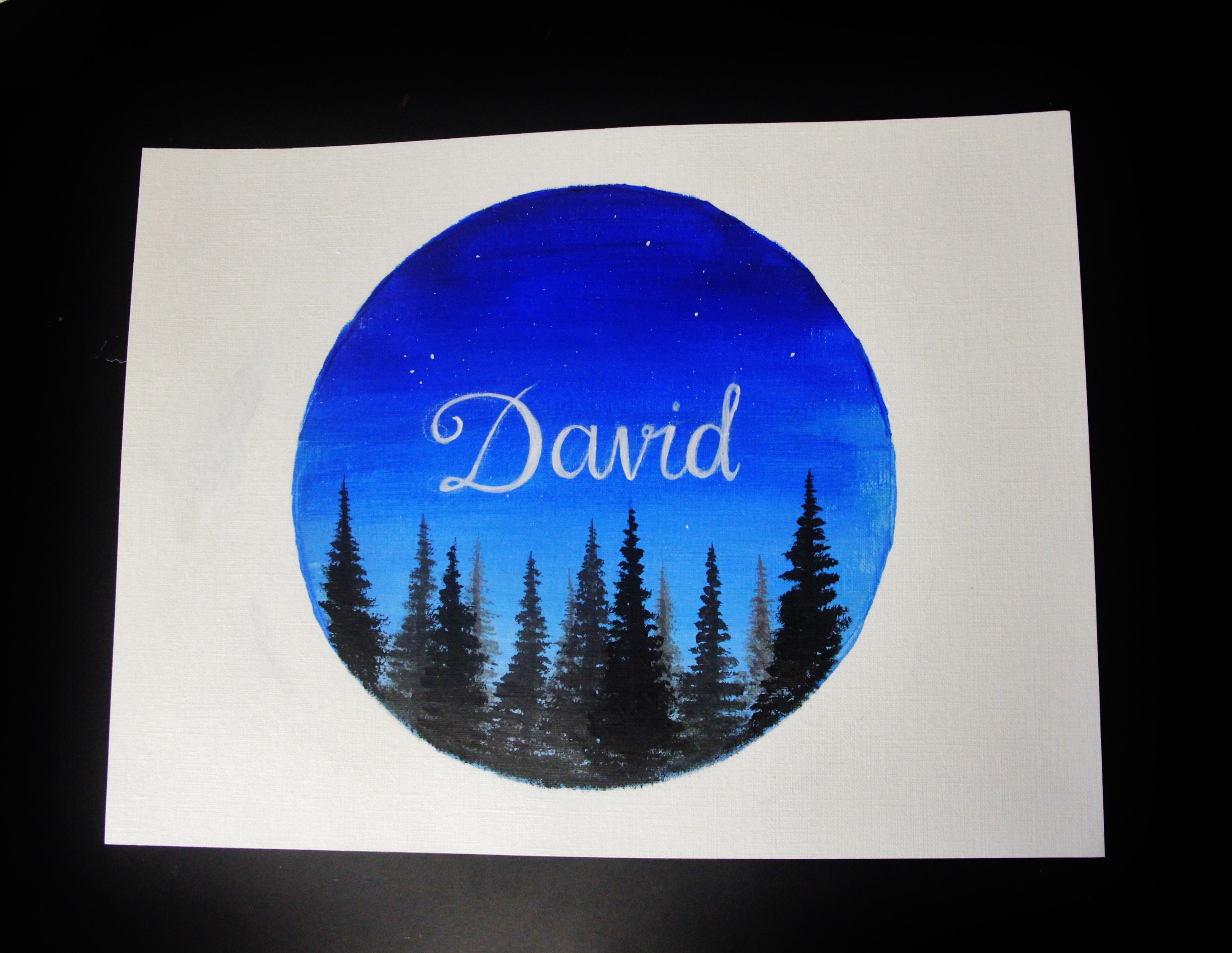 CIRCLE NAME ART Canvas Paper Art Custom Name Art Canvas | Etsy