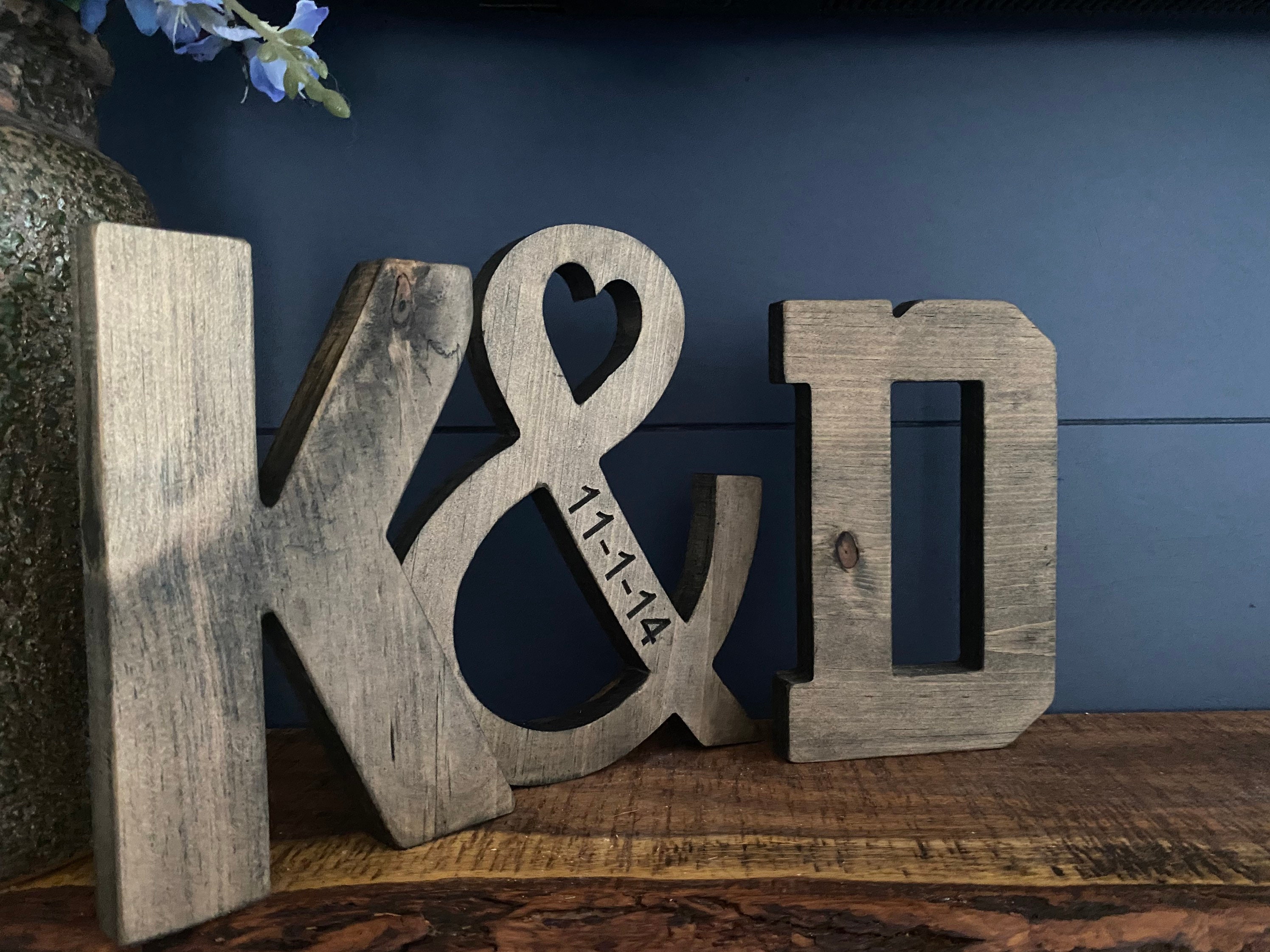 Wood Letter Initials Large Gift Set Great for Weddings | Etsy