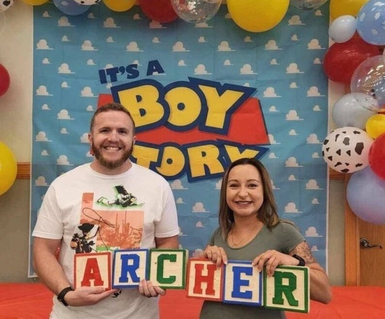 Large Alphabet Wood Letter Blocks Custom Names Initials - Etsy