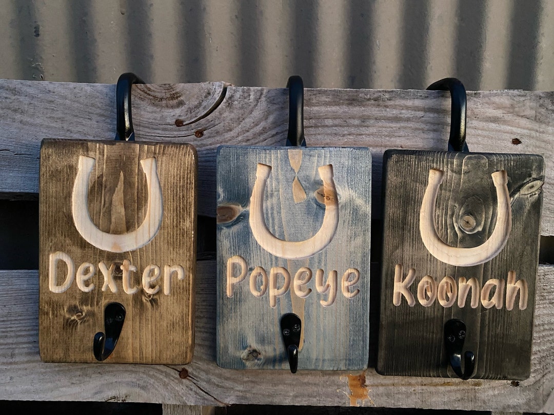 Horse Tack Holder Personalized, Horse Lover Gift, Sturdy Stall Hanging ...