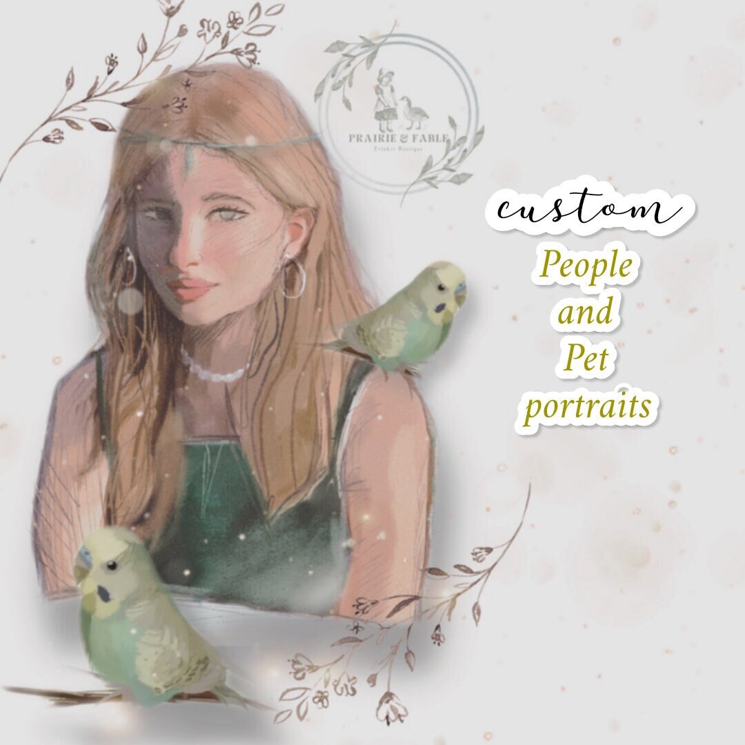 Custom People and Pet Portraits Digital Print Gift for - Etsy