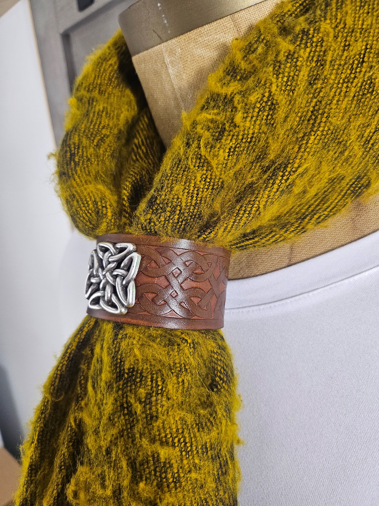 Infinity Square Knot on Brown Infinity Band - Etsy