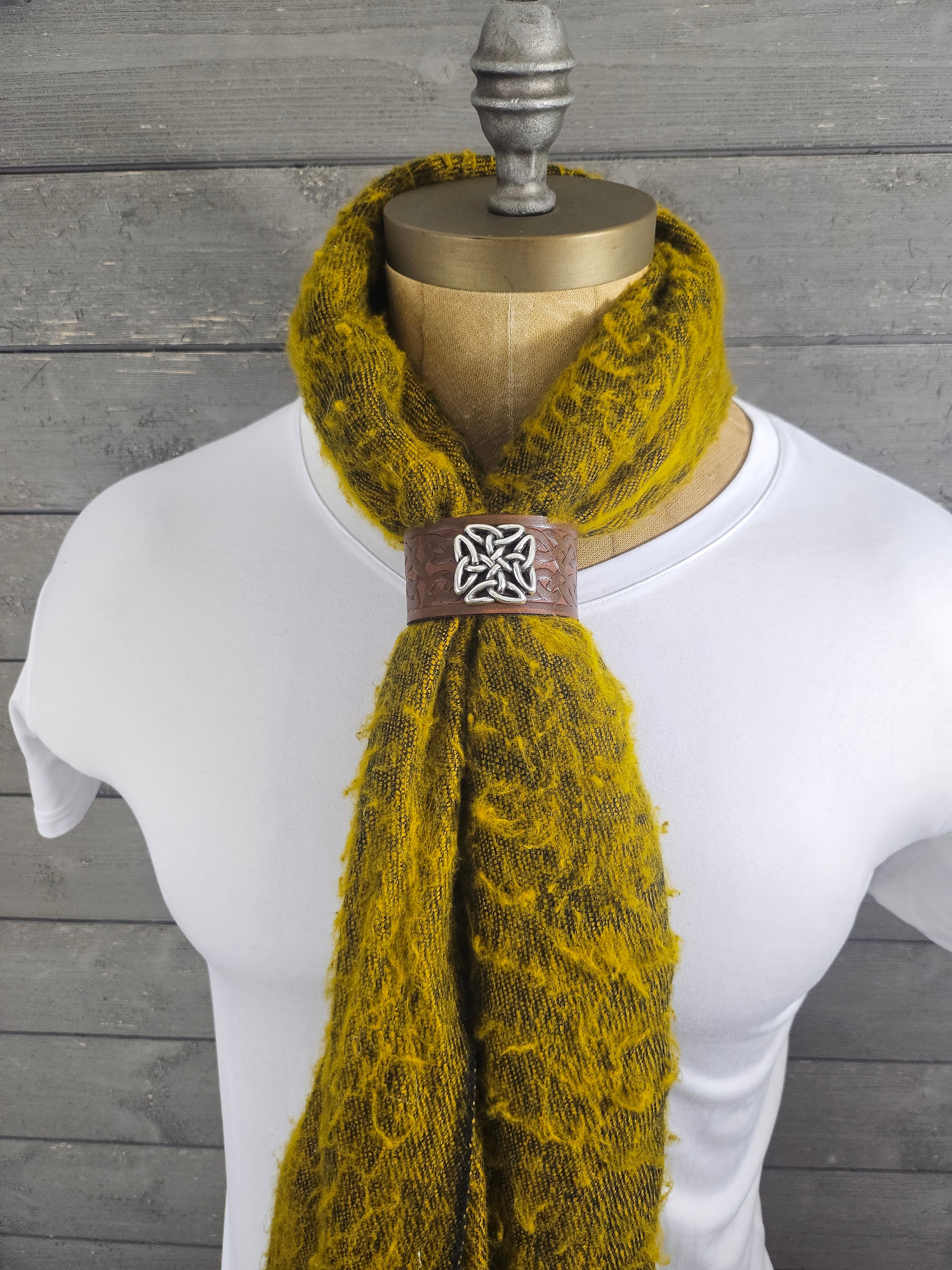 Infinity Square Knot on Brown Infinity Band - Etsy