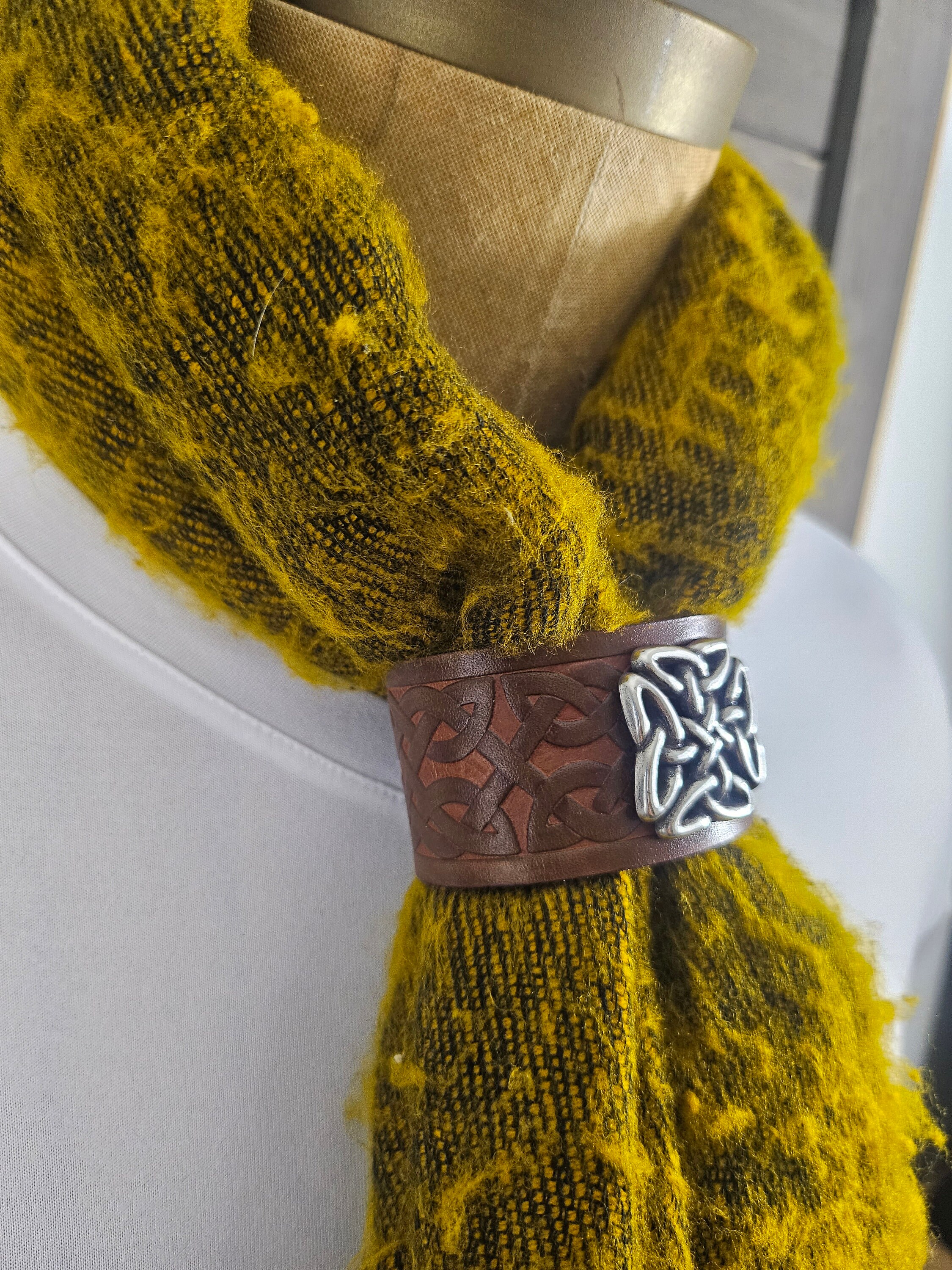 Infinity Square Knot on Brown Infinity Band - Etsy