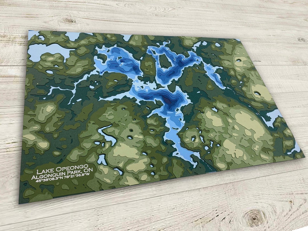 12"x18" Lake Opeongo , Algonquin Provincial Park, Ontario, Papercut ...