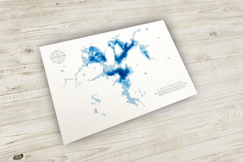 Custom Layered Paper Lake Map: Personalized Bathymetric Wall Art - Etsy