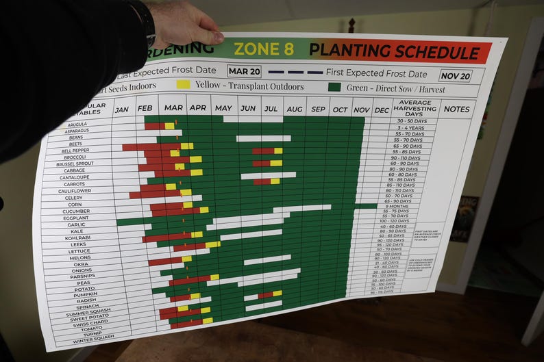 Seed Starting Zone 7, Digital Garden Planner Zone 7, Seed Starting ...