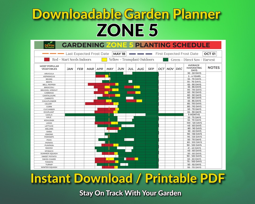 Garden Planner Zone 5, Gardening Planner Zone 5, Gardening Journal ...