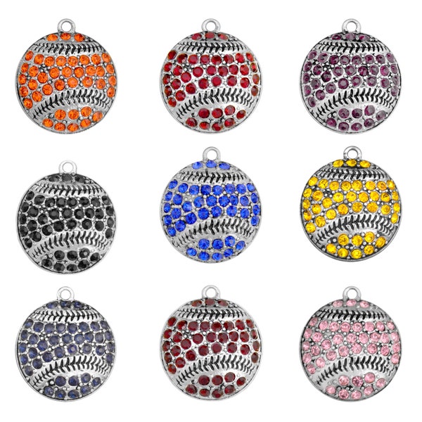 Rhinestone Baseball Beads - Etsy