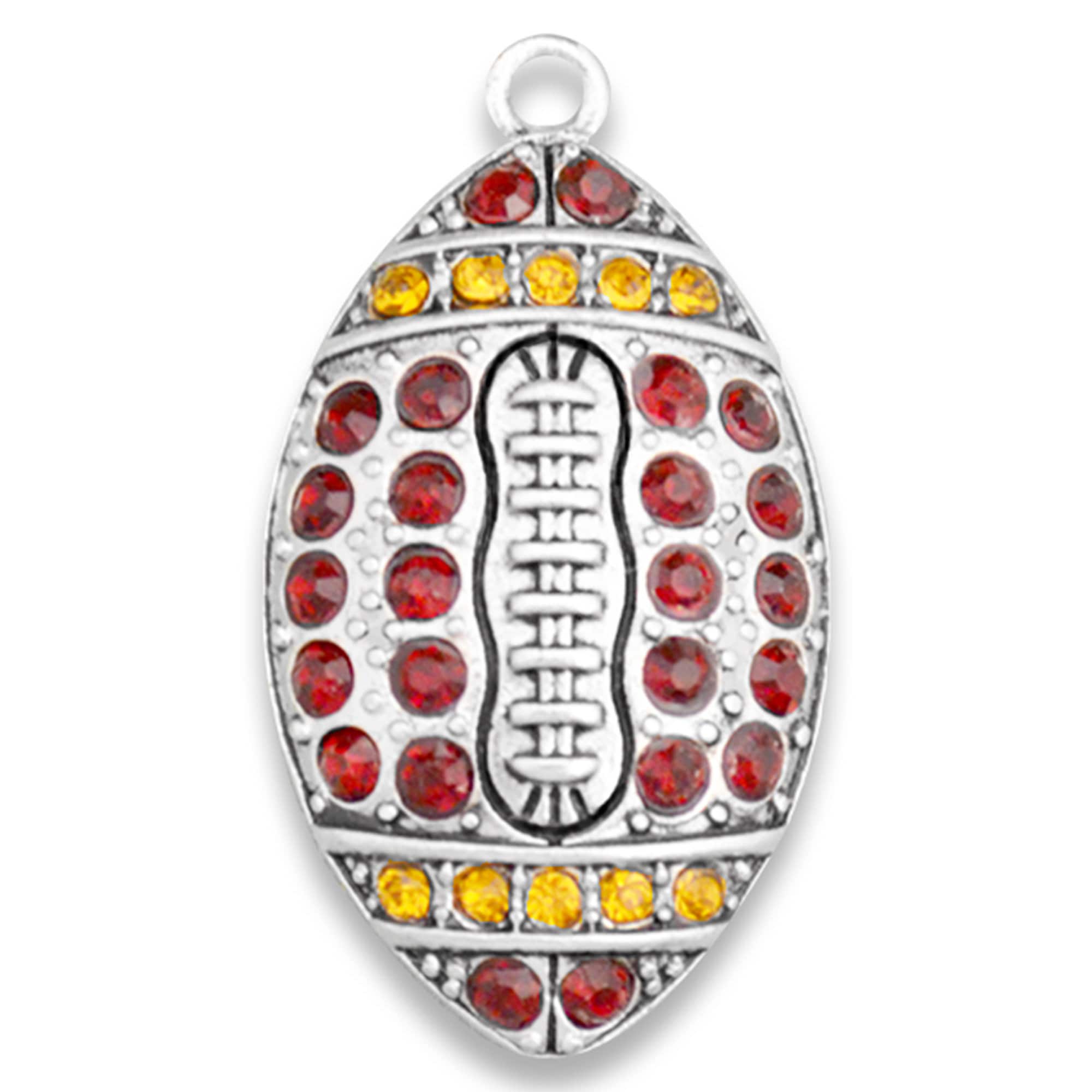 Crystal Rhinestone Football Charm Pendants Assorted Colors - Etsy