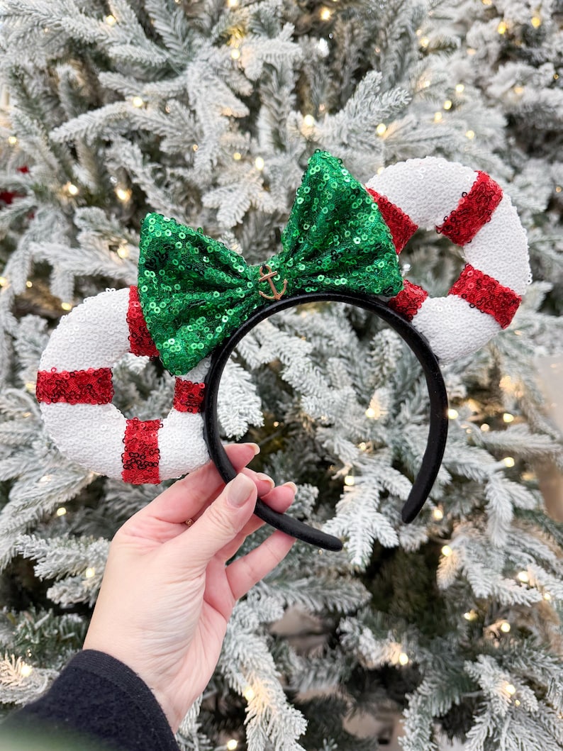 Cruise Line Buoy Mouse Ears | Cruise Line Ears | Lifebuoy Ears | Sequin ...