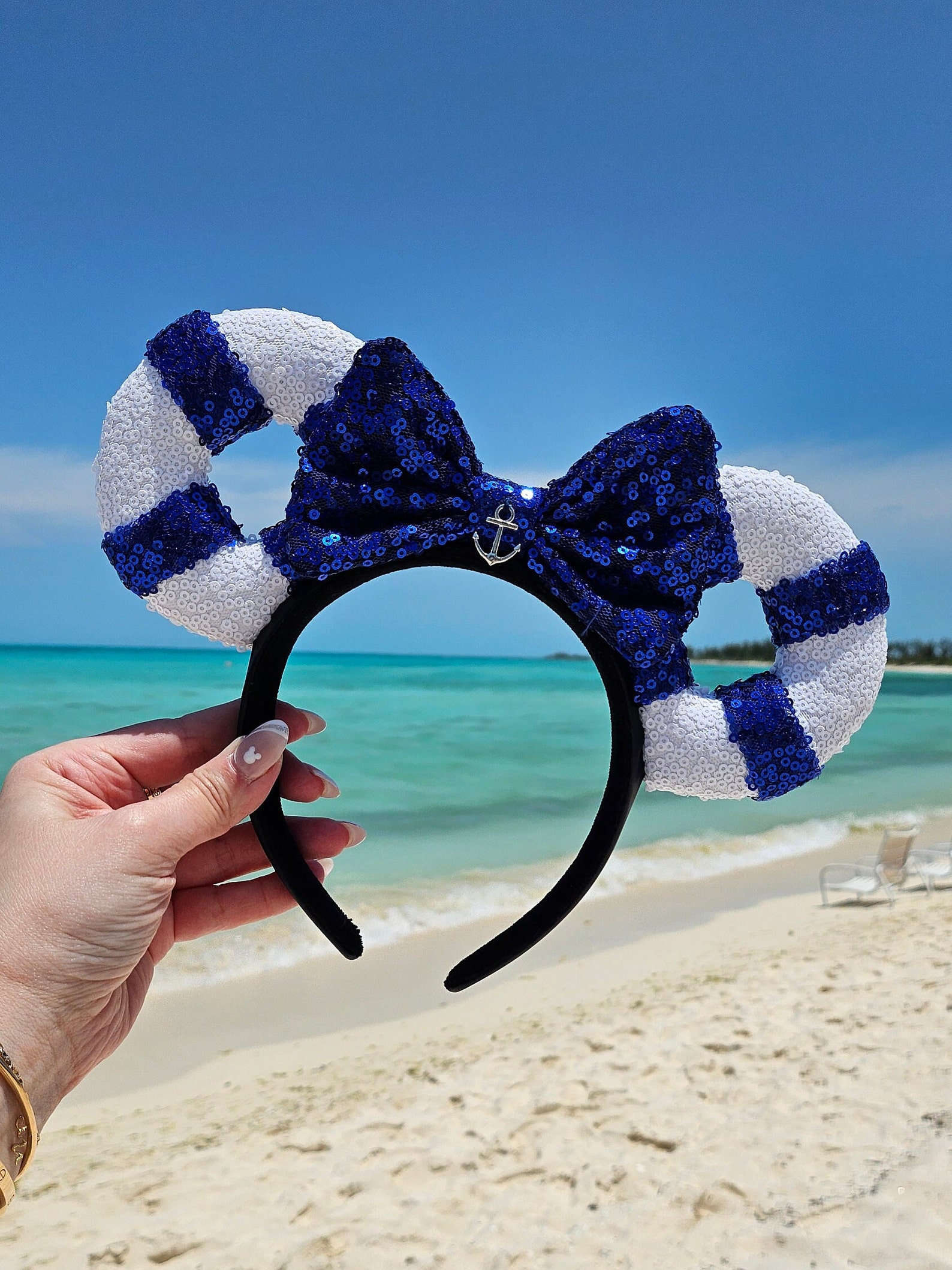 Cruise Line Buoy Mouse Ears | Cruise Line Ears | Lifebuoy Ears | Sequin ...