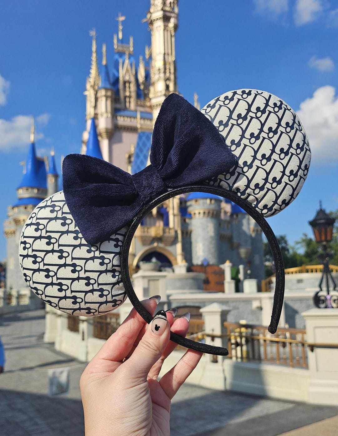 Oblique Monogram Mouse Ears | Designer Mouse Ears - Etsy