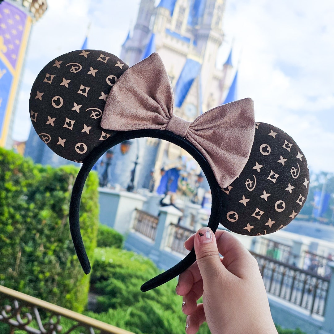 Monogram Mouse Ear Chocolate Brown Mouse Ear Designer Ears - Etsy