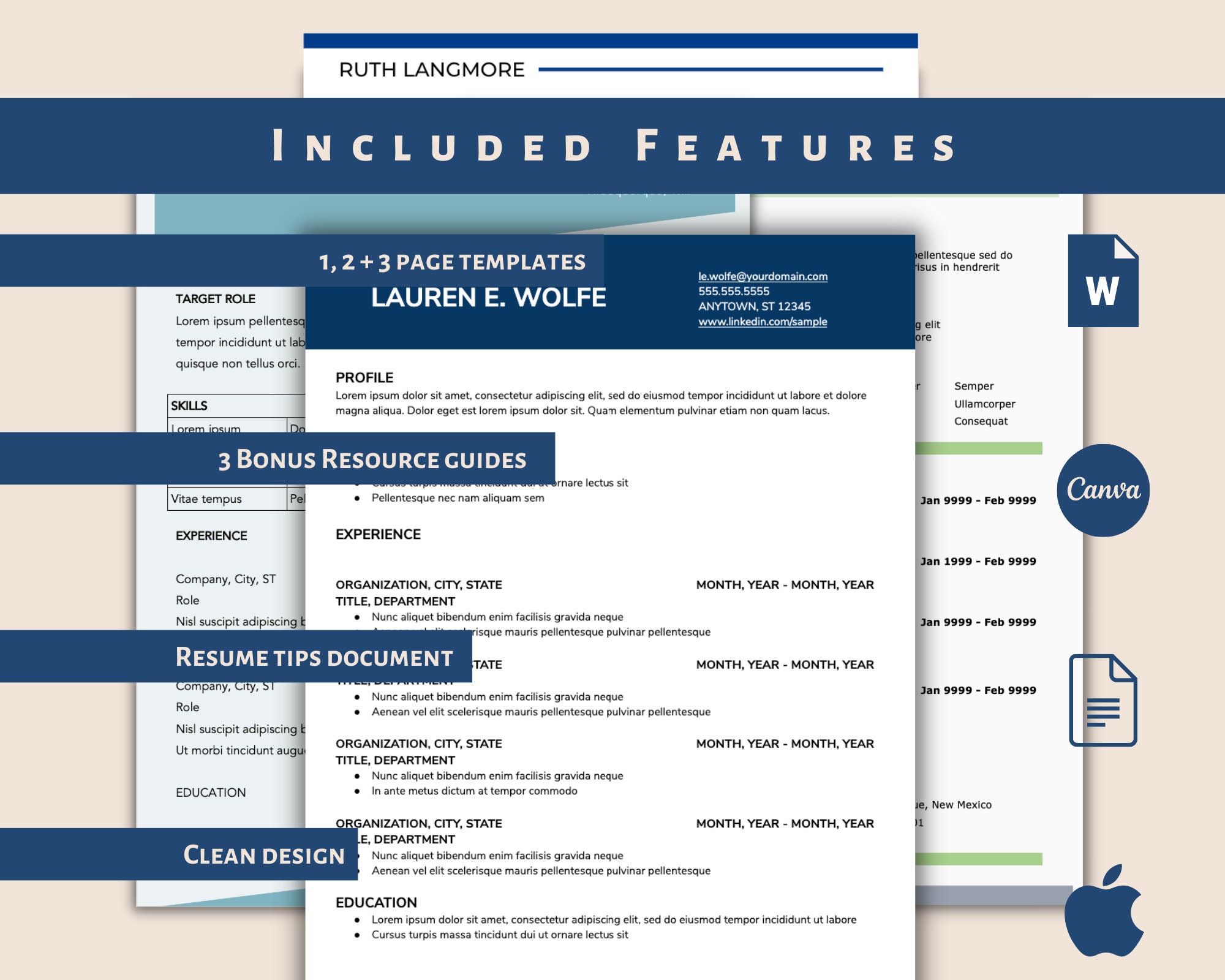 2023 Resume Template Bundle Professional Resume 2023 - Etsy