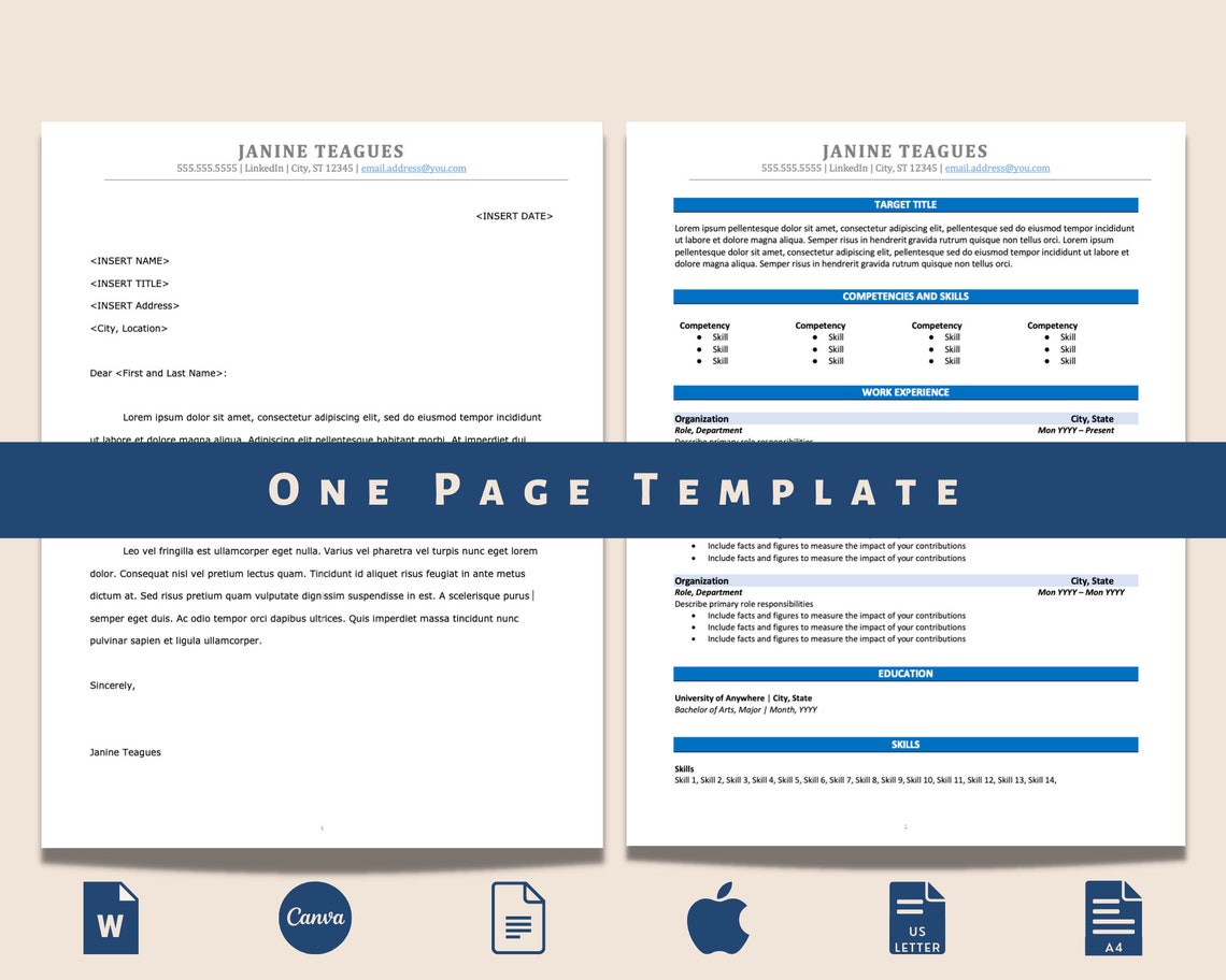 2023 Professional Resume Template Resume Template for MS Word, Pages ...