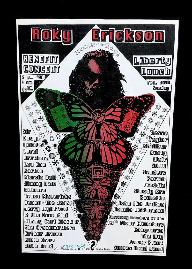 1990 DOUG SAHM ROKY Erickson Rusty Weir Original Texas - Etsy