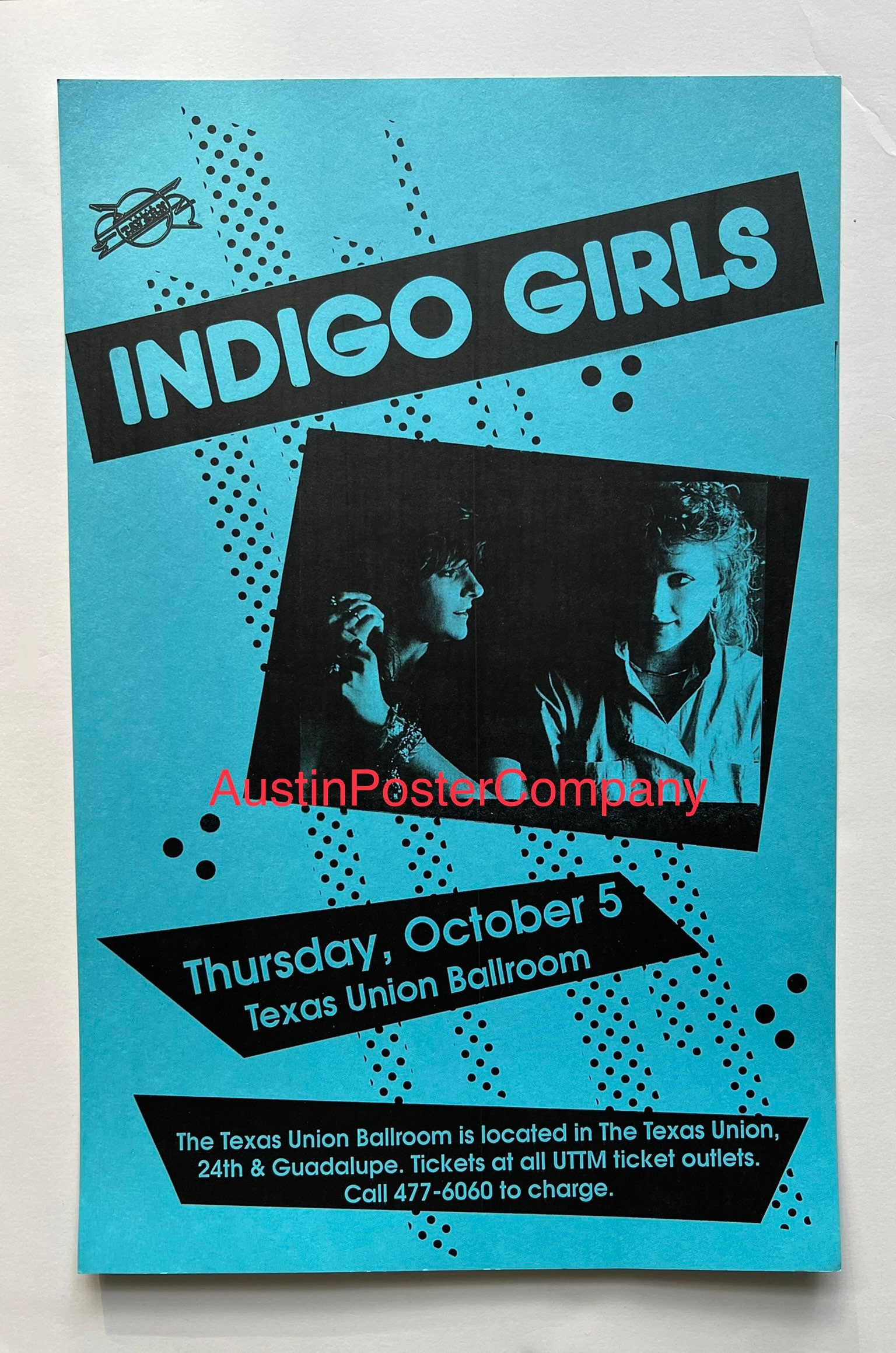 1989 - Indigo Girls - Rare Original - Austin Texas Union Ballroom ...