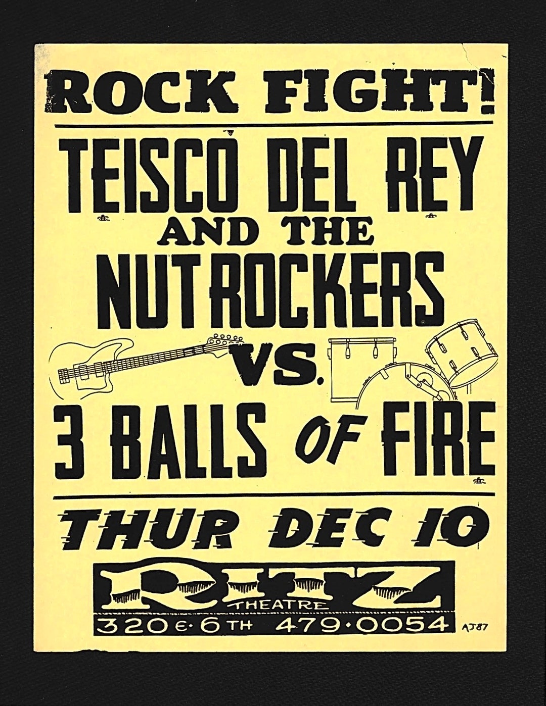 1987 Teisco Del Rey & Nut Rockets Vs 3 Balls of Fire Rare Austin Texas ...