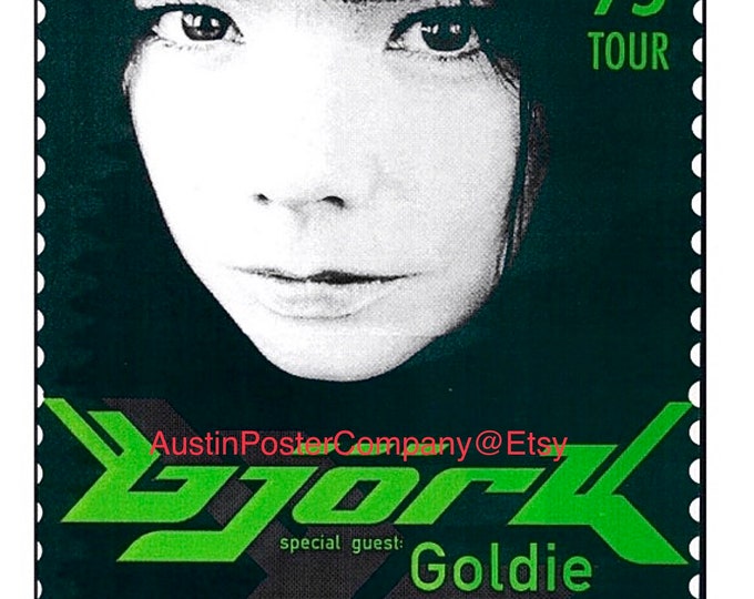 BJORK Goldie Original 1995 Concert Music Poster Etsy BJORK Goldie Original 1995 Concert Music Poster Etsy