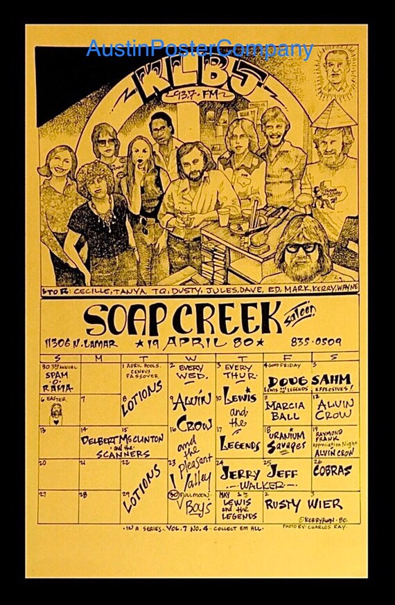 1980 Jerry Jeff Walker Doug Sahm Rusty Wier Austin | Etsy