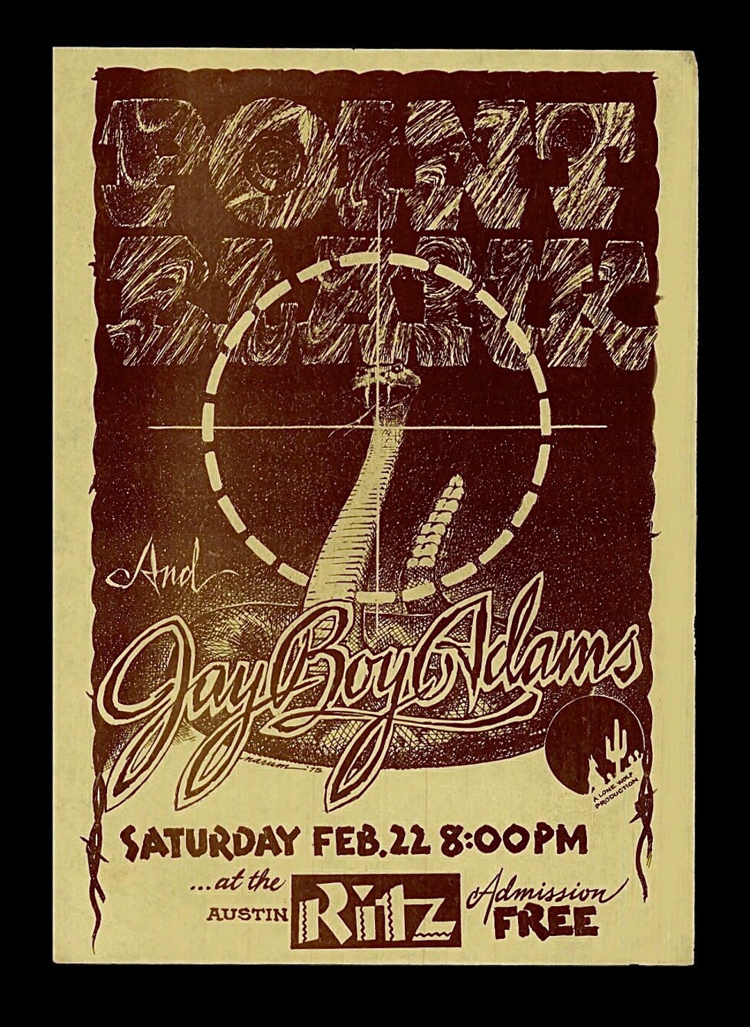 1975 - Point Blank - Jay Boy Adams - Austin Texas Narum Ritz Theatre ...