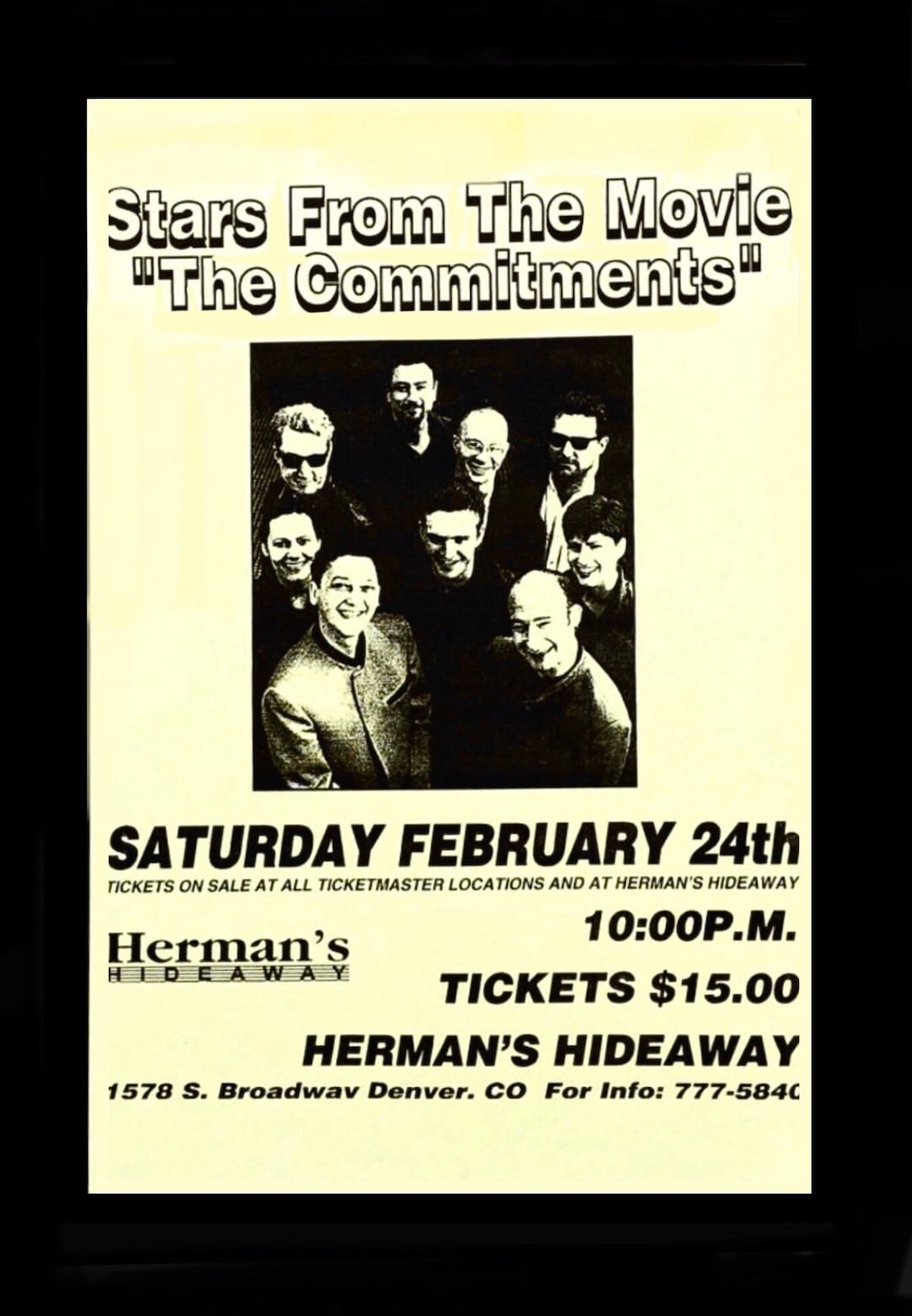 1996 ” the Commitments” - Stars From the Movie - Original Colorado ...