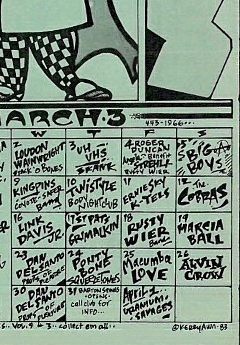 1983 - Big Boys - Rusty Wier - Cobras - Marcia Ball - Ernie Sky - Ponty ...