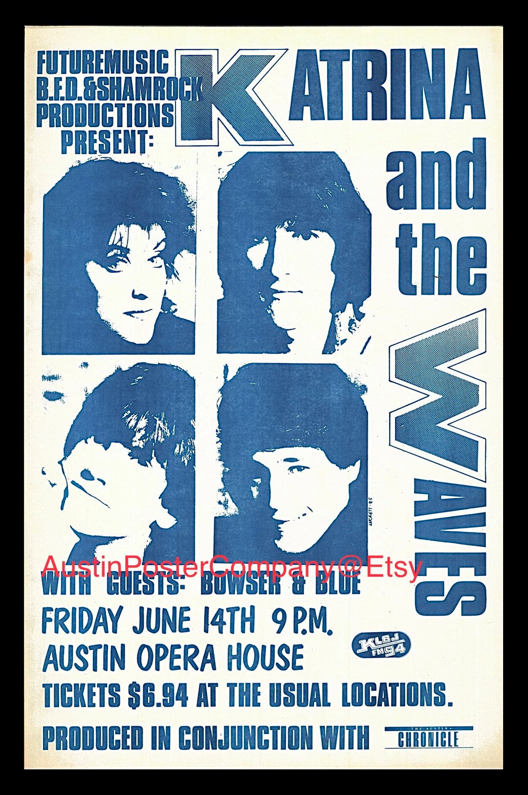 1985 - Katrina and the Waves - Bowser & Blue - Austin Opera House Texas ...
