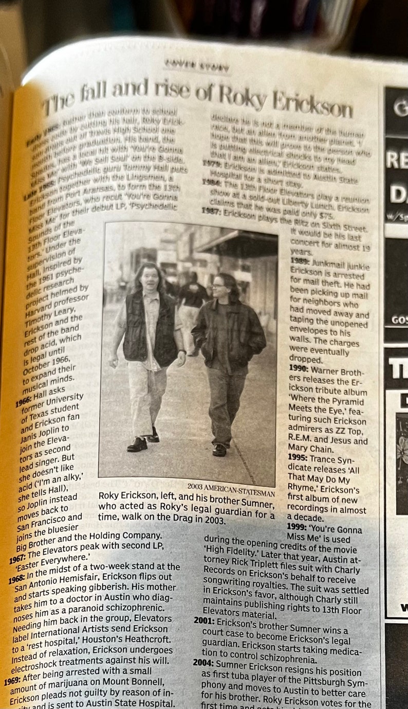 1990 DOUG SAHM ROKY Erickson Rusty Weir Original Texas - Etsy