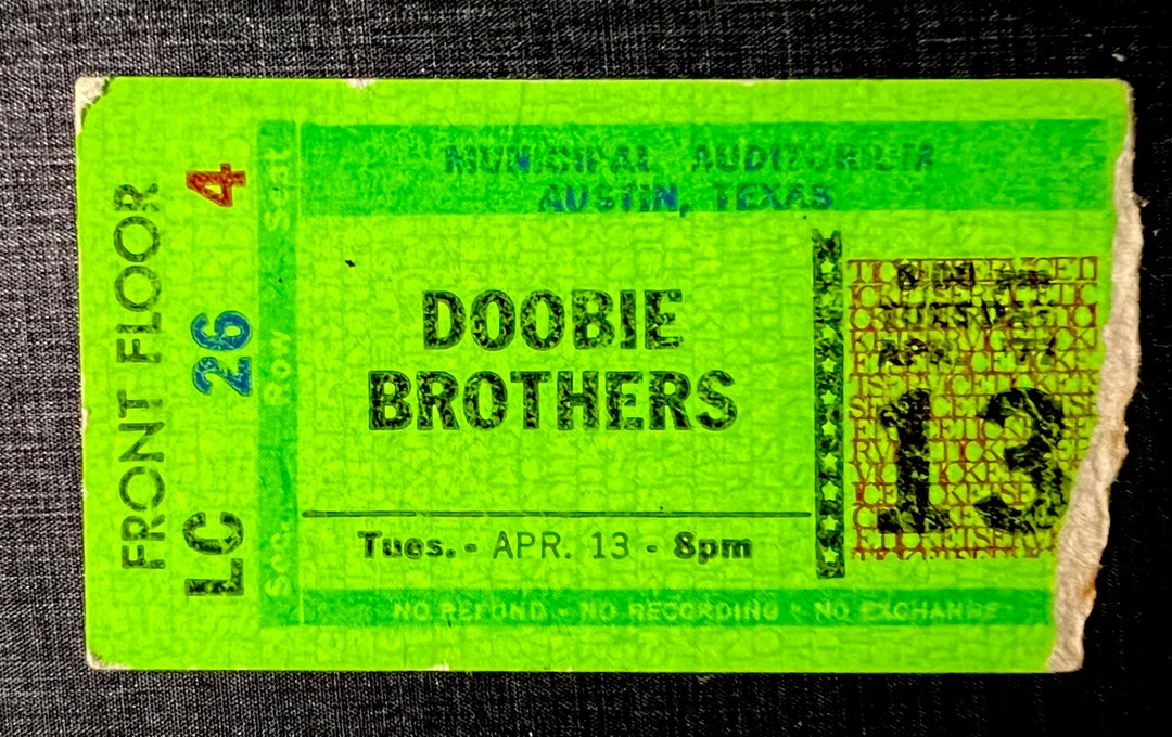 1977 - Doobie Brothers - Original - Austin Texas - Municipal Auditorium ...
