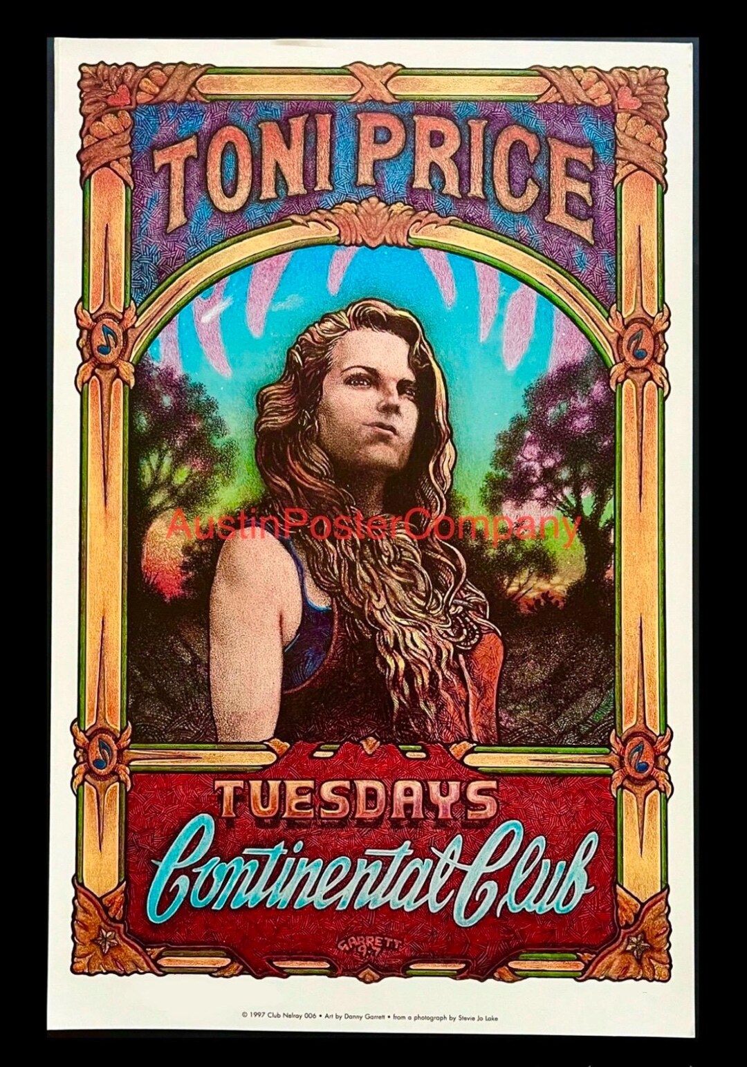 1997 TONI PRICE Beautiful Danny Garrett Continental Club Austin Texas ...