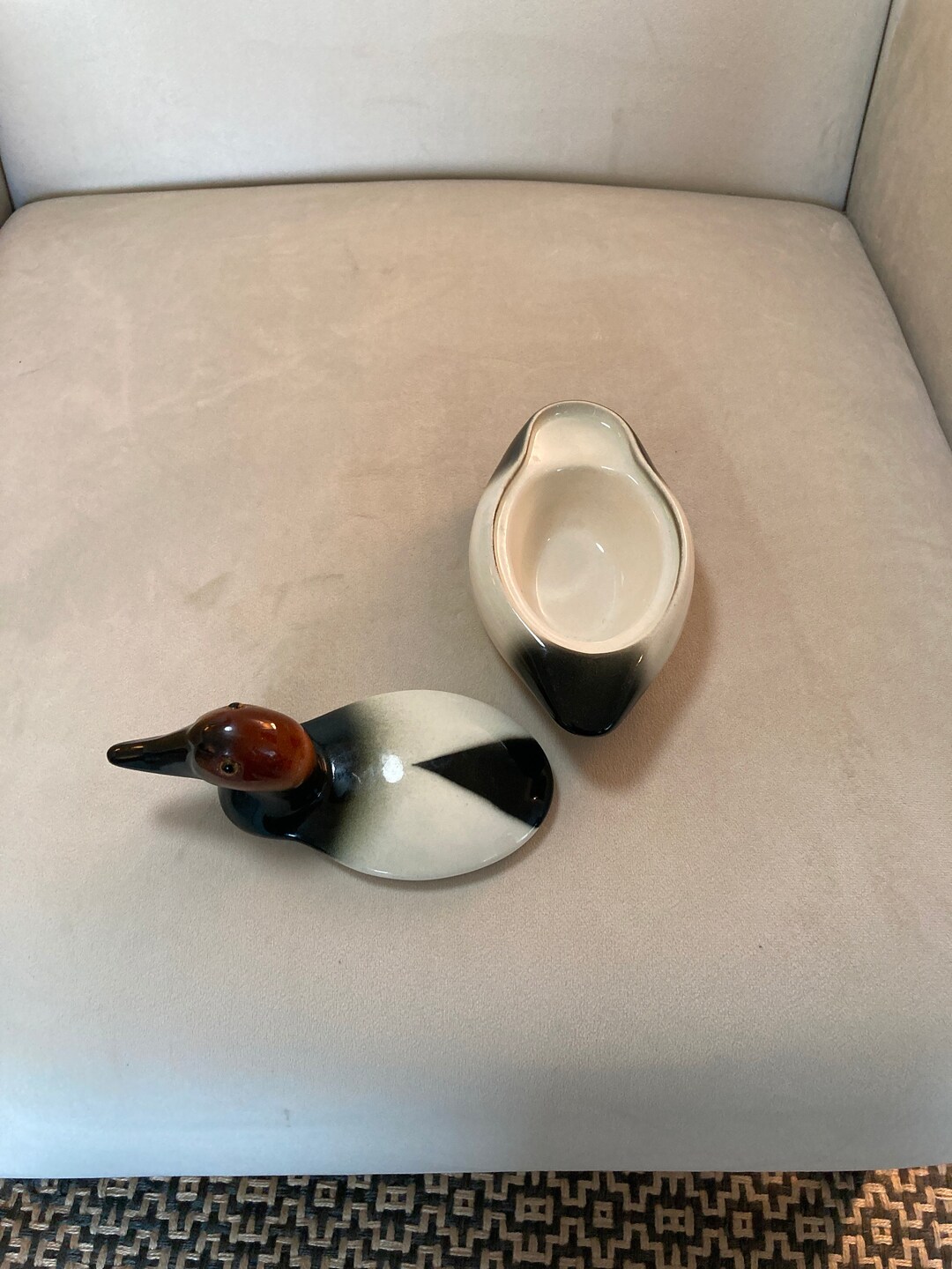 Vtg Art Deco Duck Pipe Holder/ceramic Trinket Box - Etsy