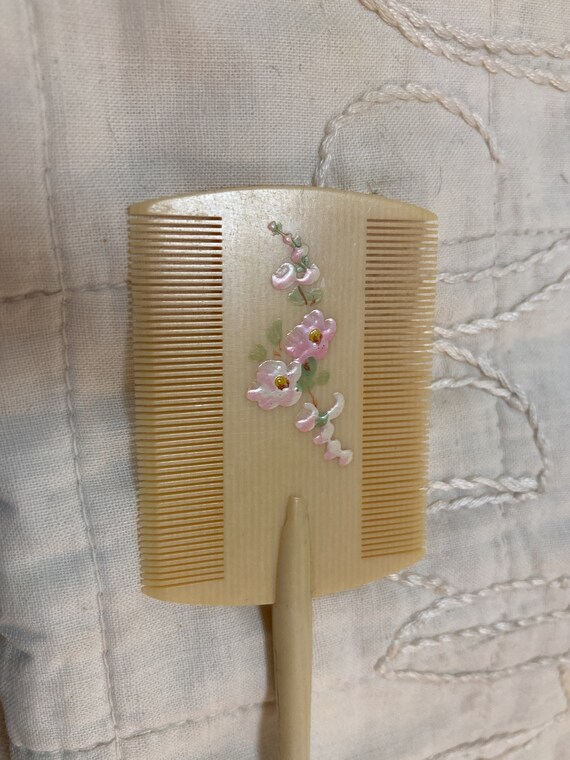 Antique celluloid hand painted - Gem
